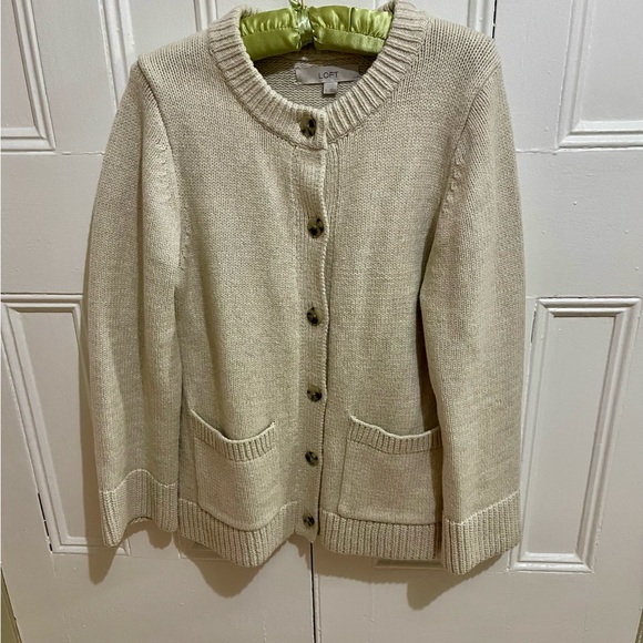LOFT | Sweaters | Loft Waisted Patch Pocket Cardigan Sweater | Poshmark